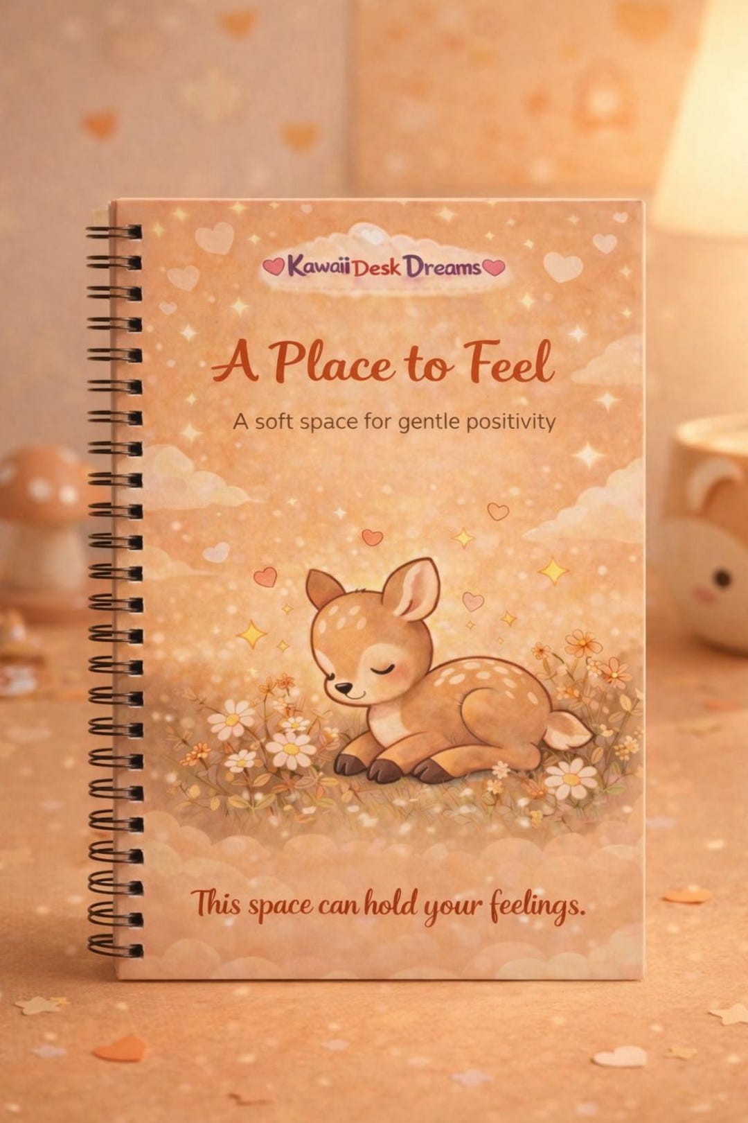 Kawaii Notebook | Doe Fawn Journal Notebook | Cozy Pastel Journal ...