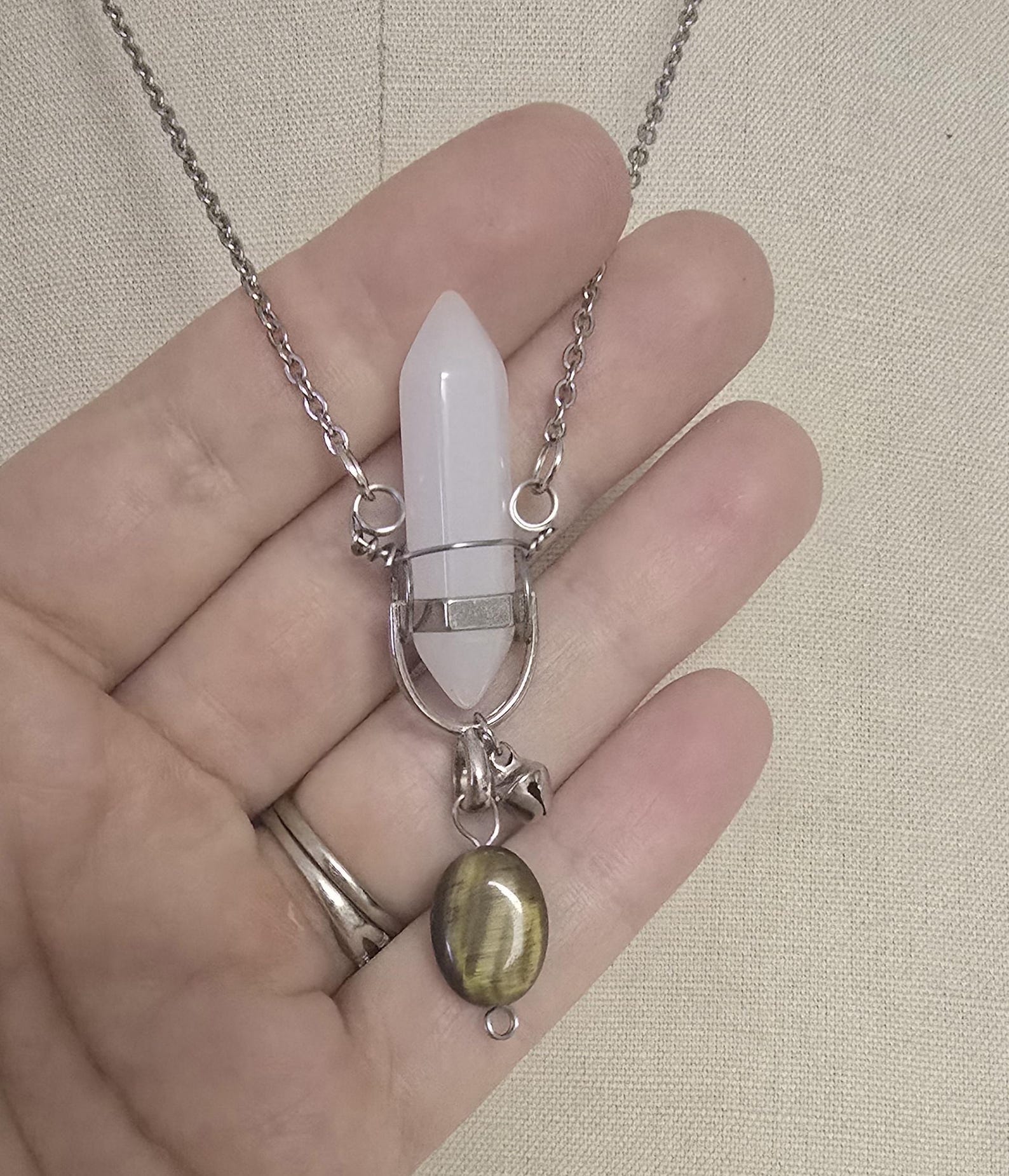 Practically Magic Silvery Crystal Quartz Pendant Necklace, 90s Witchy ...