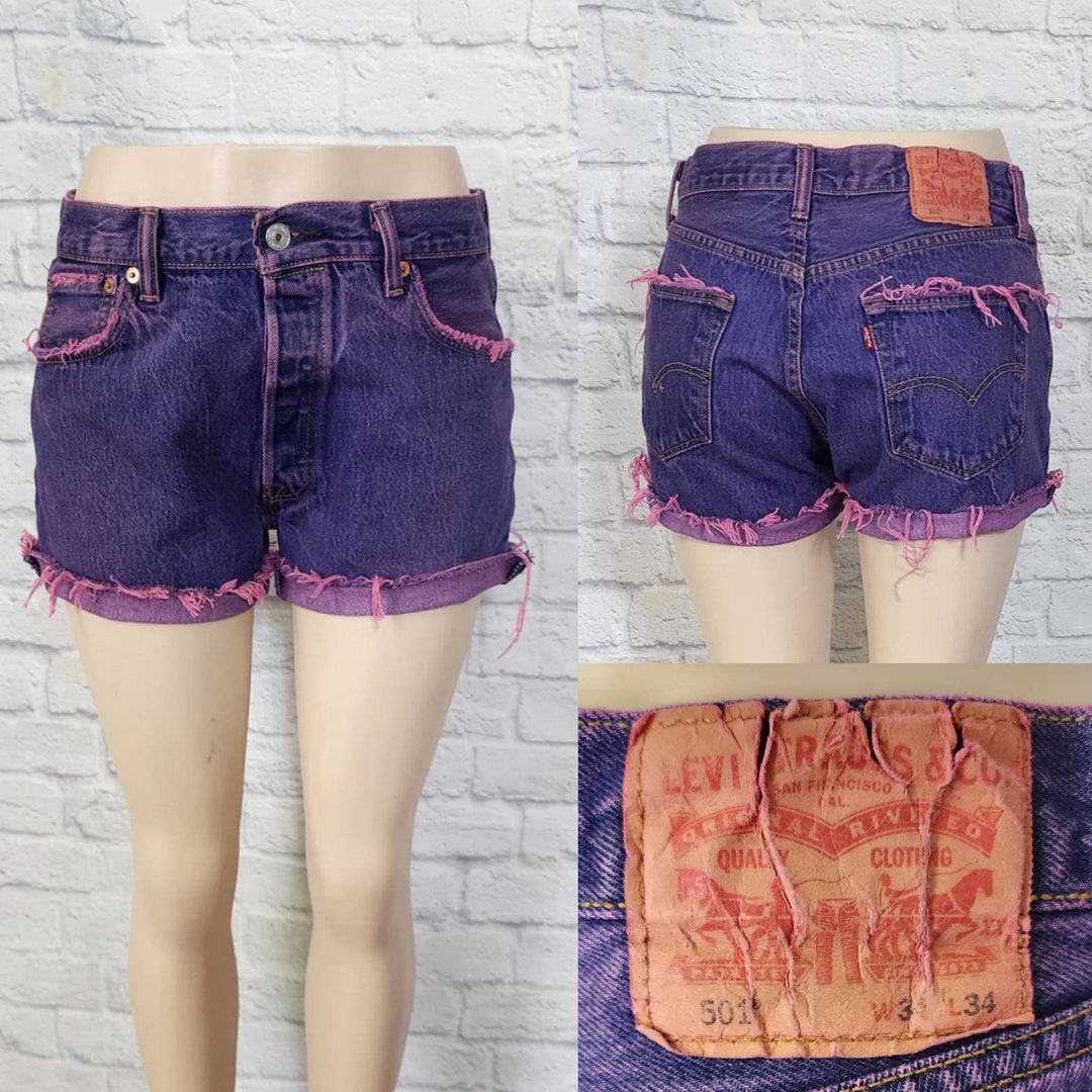 90s Mom Jeans Shorts, Cutoffs, High Rise Waist, Distressed, Dyed ...