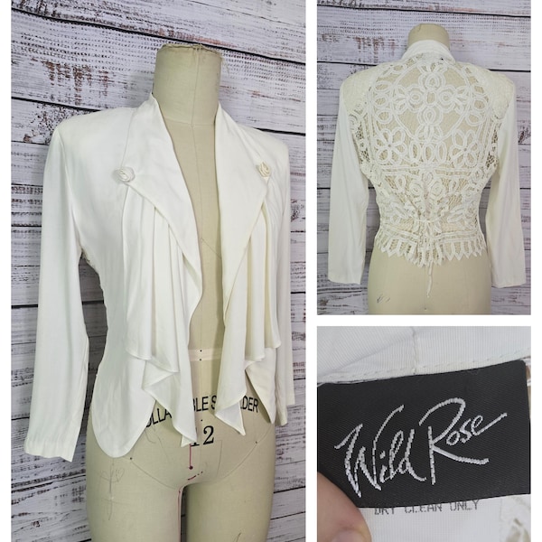 White Lace Blazer - Etsy