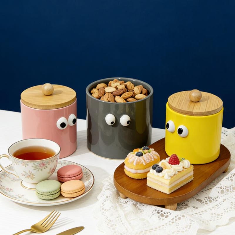 Fun Ceramic Canister - Etsy
