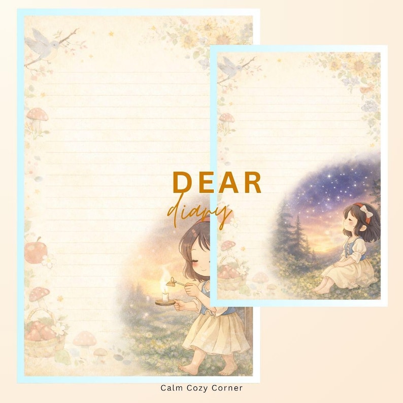 Cozy Snow White Inspired Journal Pages | Fairy Tale Writing Sheets for ...