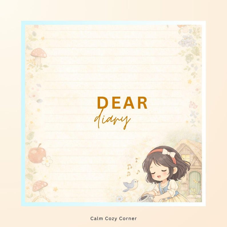 Cozy Snow White Inspired Journal Pages | Fairy Tale Writing Sheets for ...