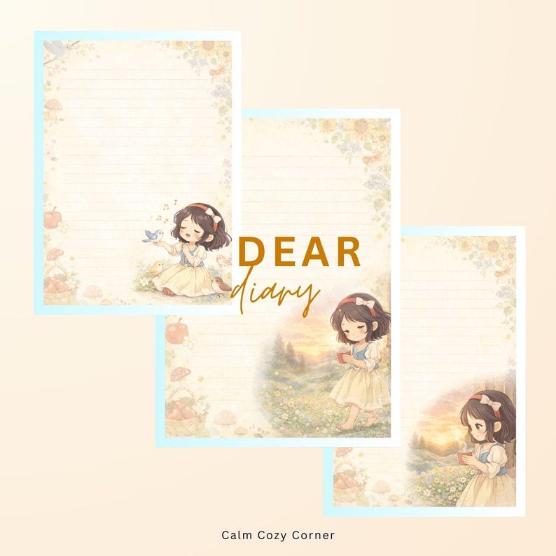 Cozy Snow White Inspired Journal Pages | Fairy Tale Writing Sheets for ...