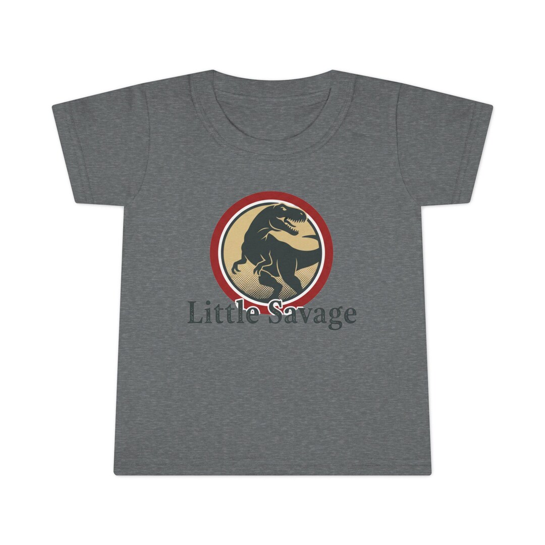 T-rex Logo Little Savage Toddler T-shirt | Dinosaur Graphic Tee Size ...