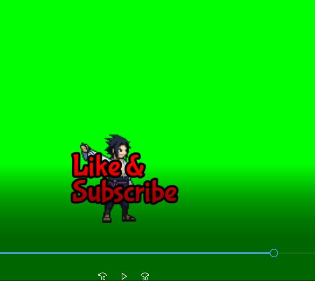Sasuke Uchiha Green Screen Subscribe Button - Anime Social Media ...