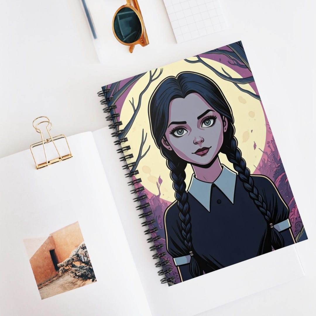Goth Girl Portrait Spiral Notebook | Ruled Journal - Etsy