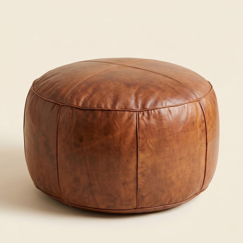 Cognac Ottomans - Etsy