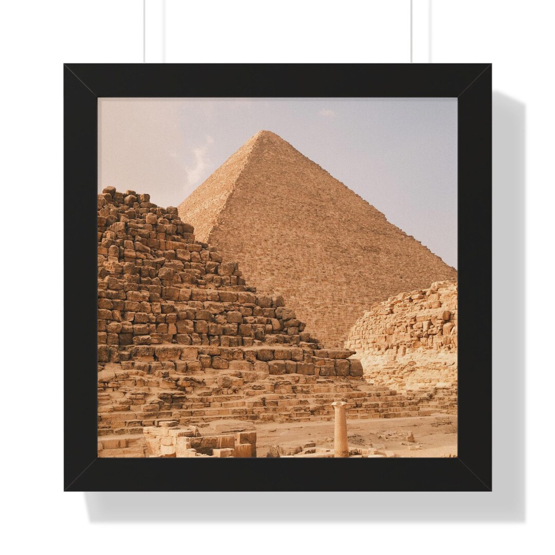 Great Pyramids of Giza Egyptian Pyramids Framed Horizontal Poster ...