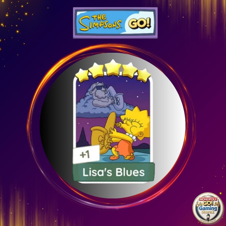 Monopoly GO 5 Star Stickers - Lisa's Blues - Set 14 - Digital Delivery ...