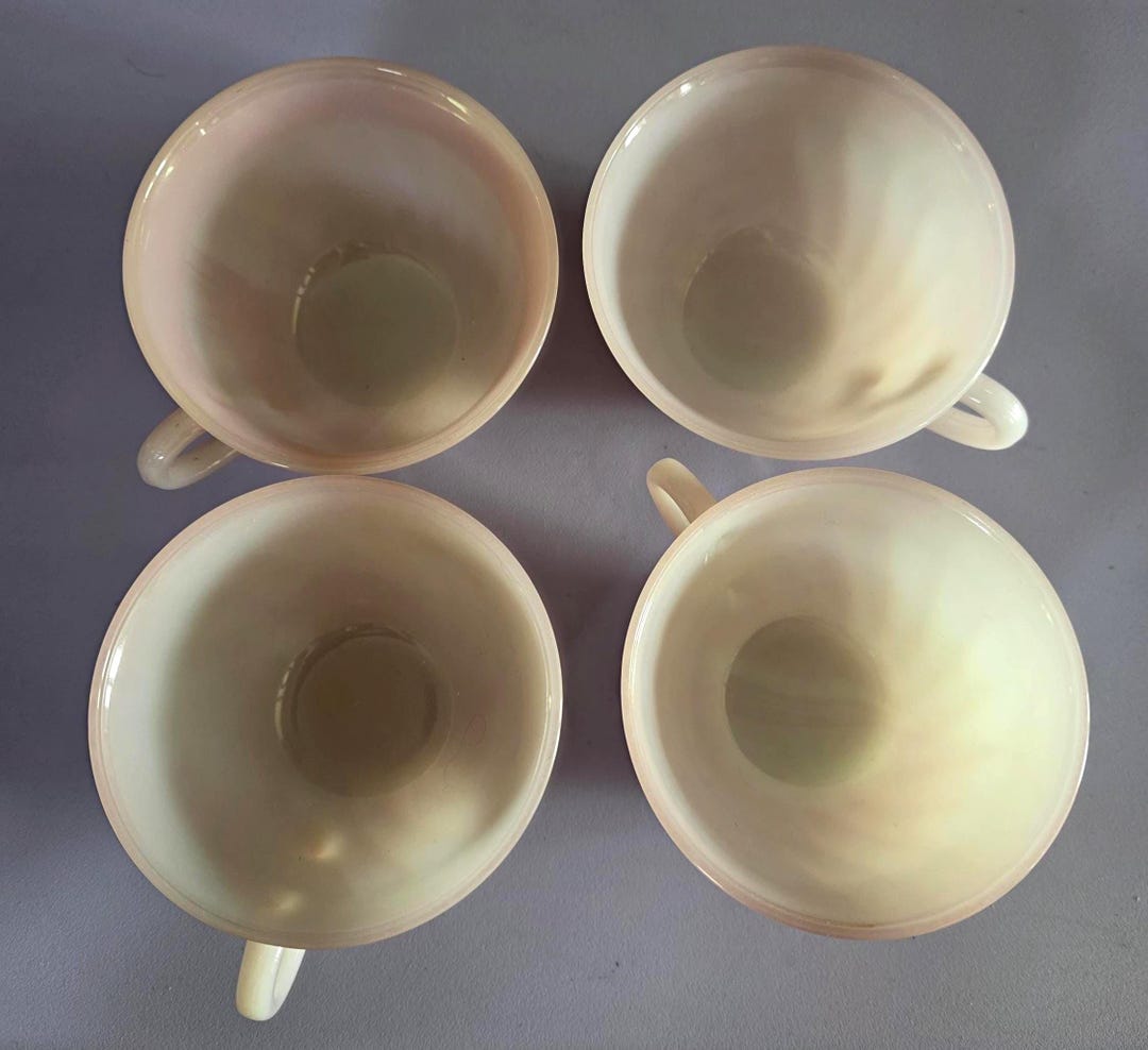 1940's Fire King Swirl Tea Cups - Etsy