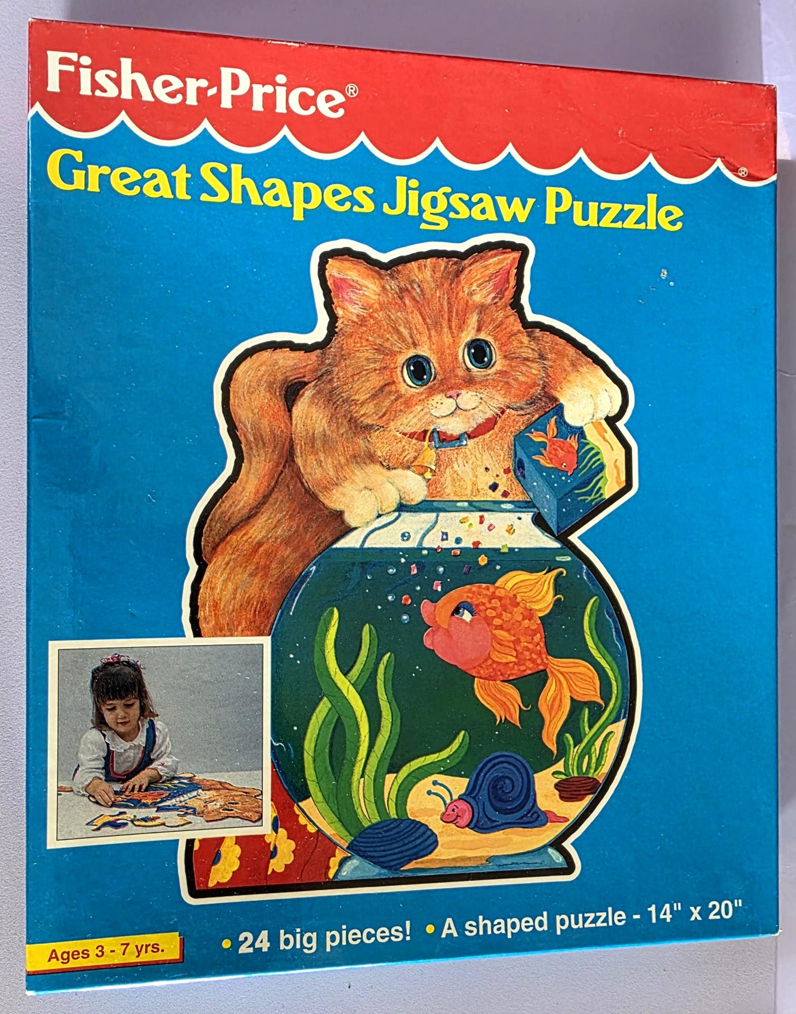 Fisher Price Cat and Goldfish Jigsaw Puzzle - Etsy
