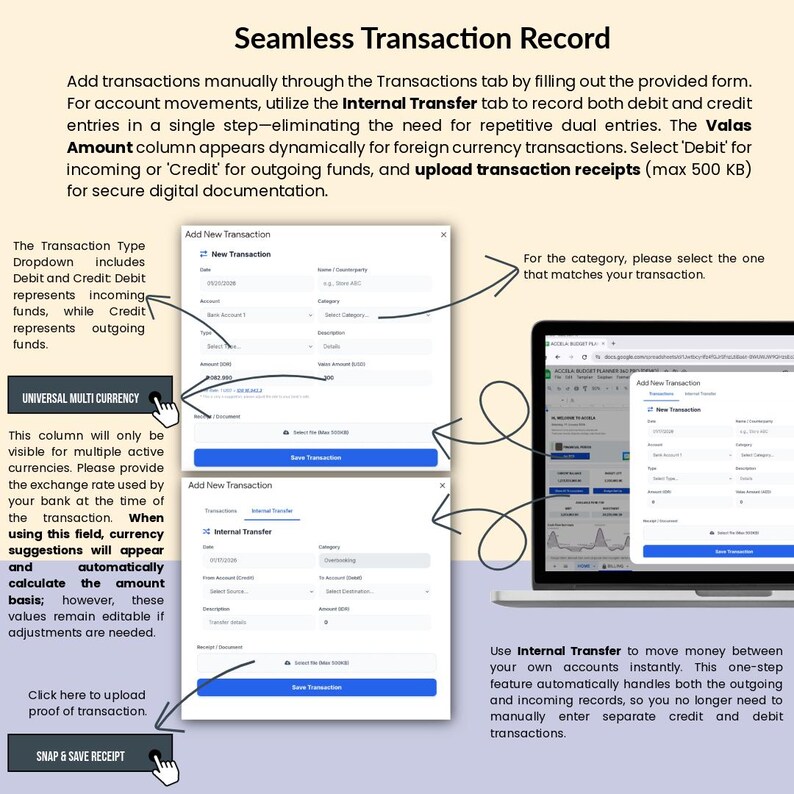 Annual Budget Spreadsheet Google Sheets Budget Planner Monthly Paycheck ...