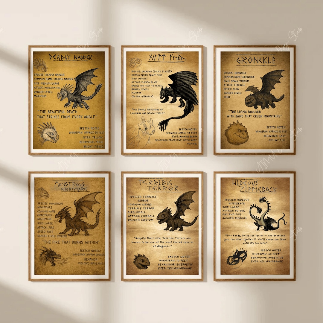 Httyd Digital Print How to Train Your Dragon Wall Art Poster Instant ...