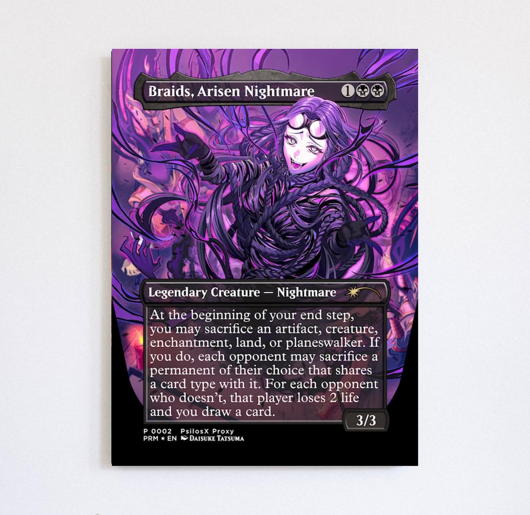 Braids, Arisen Nightmare Custom Art - Foil/non-foil - Etsy