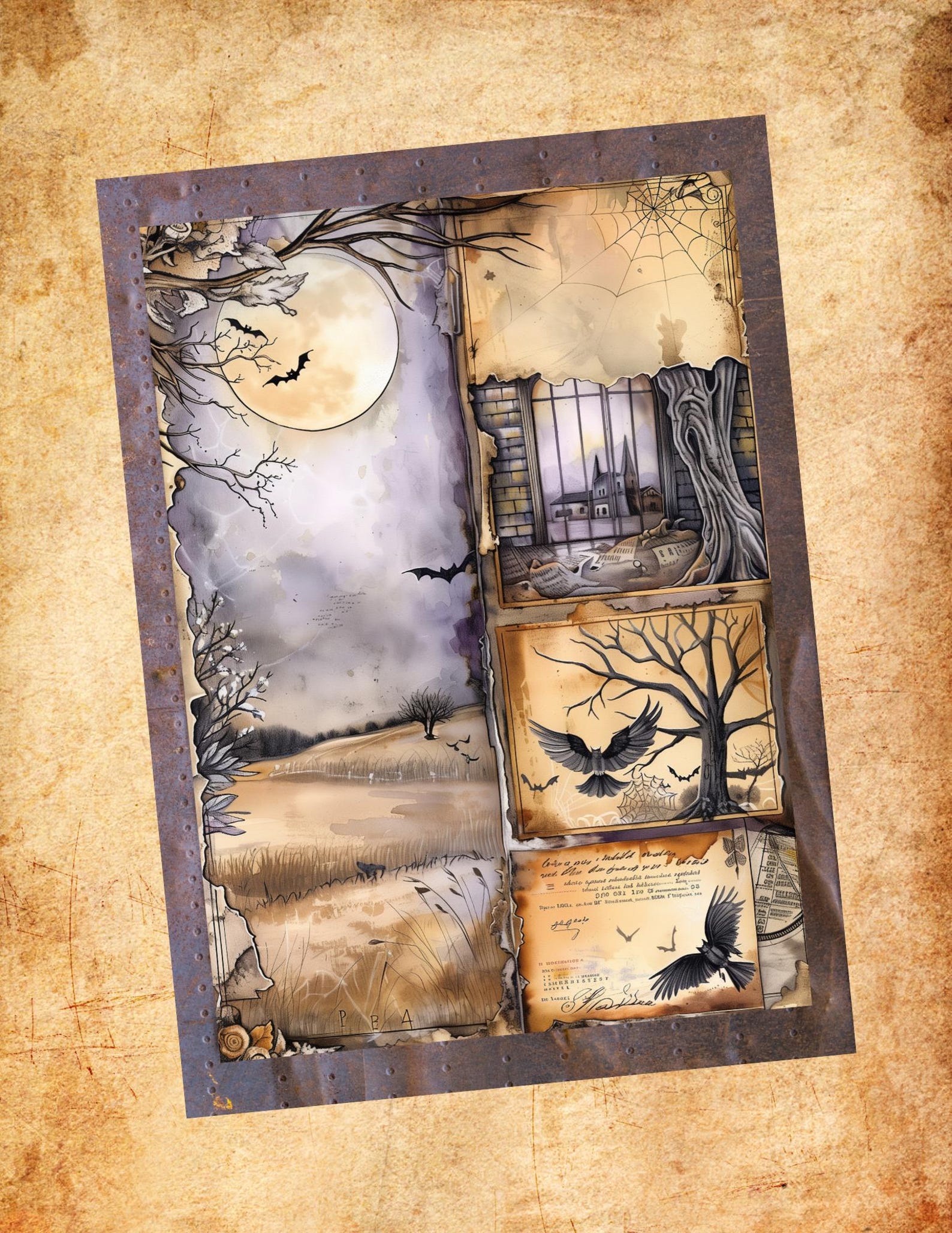 Halloween Blank Cards Set of 6 Gothic Halloween Note Cards, Blank Cards ...