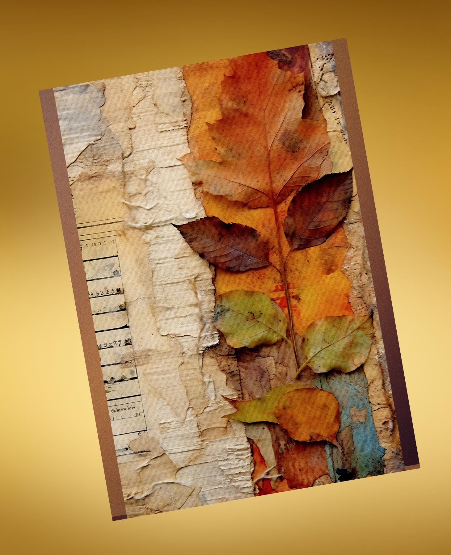 Autumn Leaves Blank Cards Set of 5 -- Fall Trees Note Cards, Blank ...
