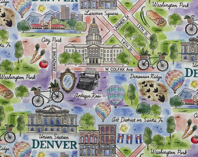 SPLIT SHIPPING Denver Pride Fabric 100% Cotton Fabric by - Etsy