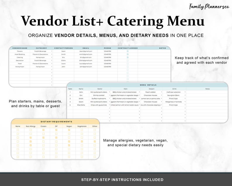Wedding Guest List Tracker Google Sheets Wedding Guest List Template ...