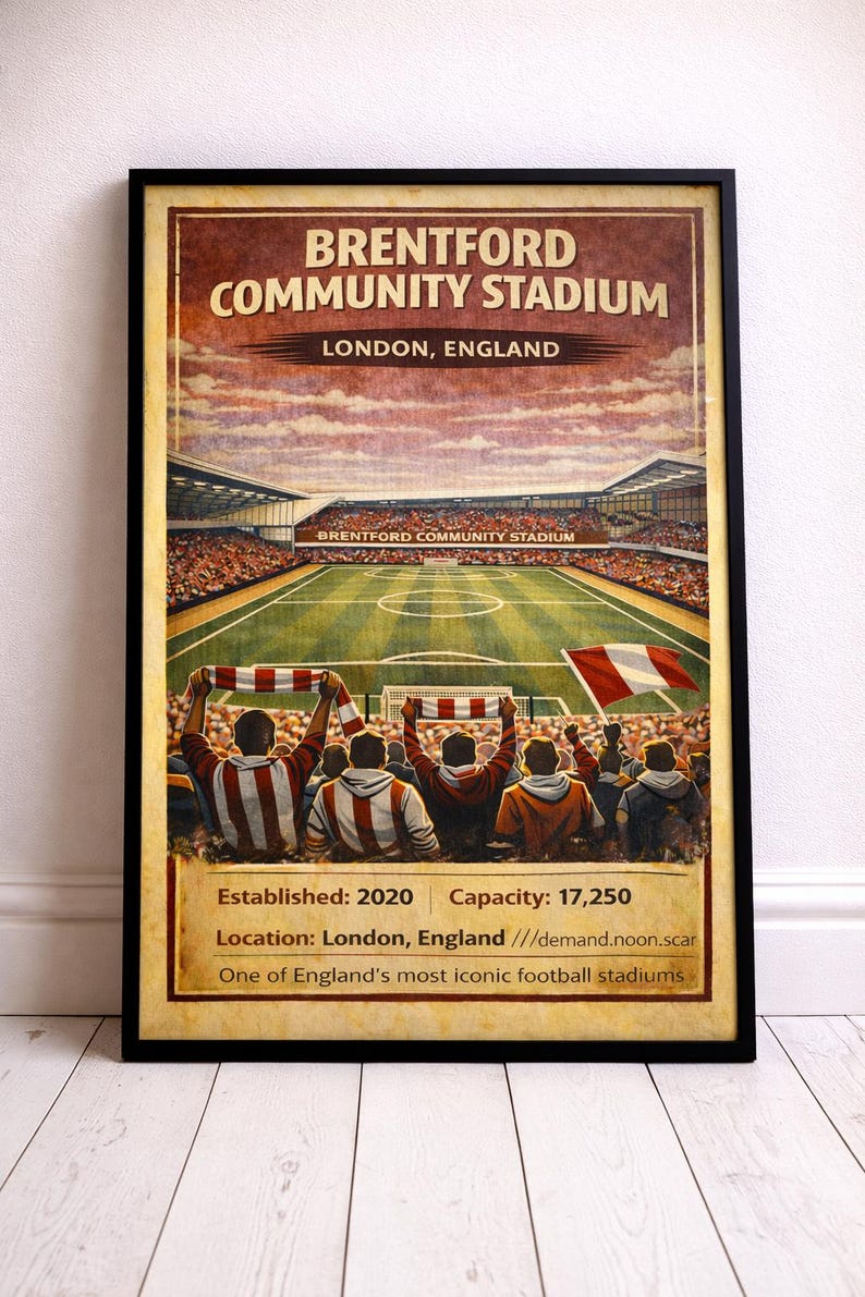 Premier League Stadium Poster – A2 Football Ground Print – Anfield, Old ...