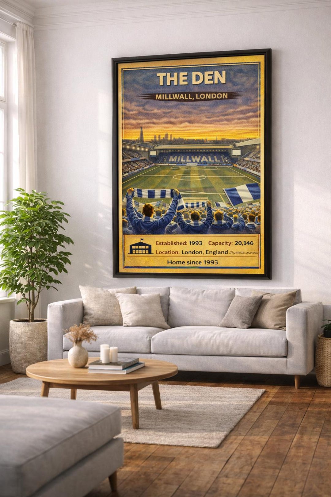 The Den Stadium Print – A2 Football Poster | Digital Download ...