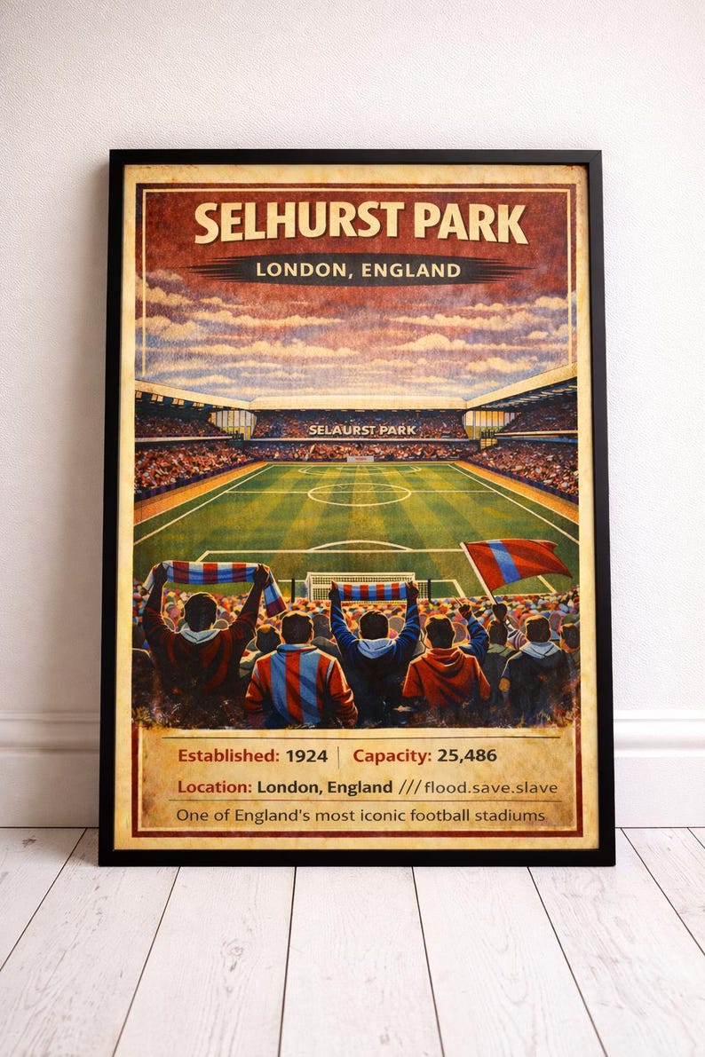 Premier League Stadium Poster – A2 Football Ground Print – Anfield, Old ...