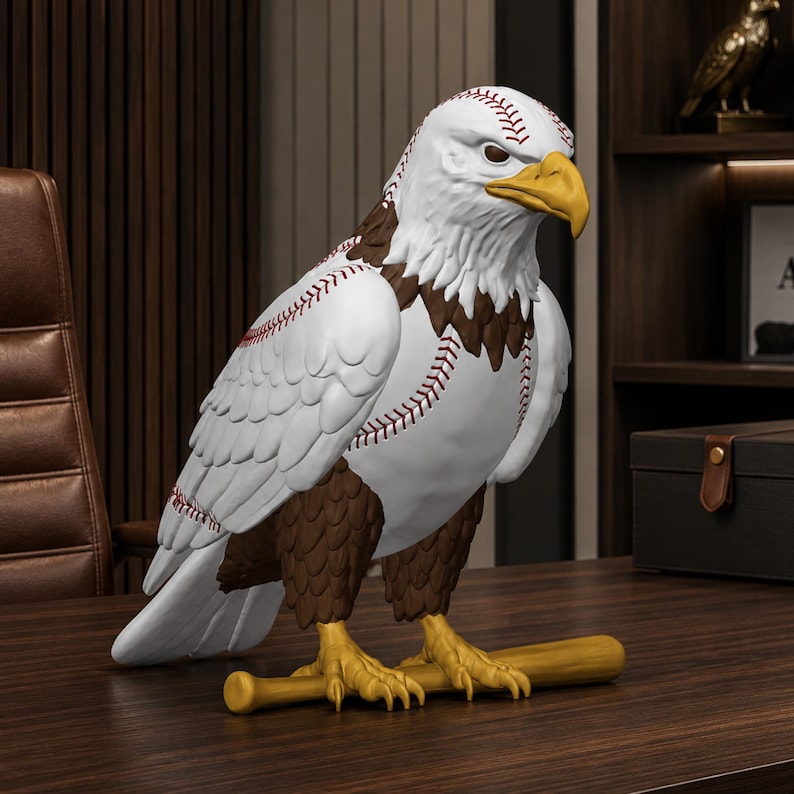 Baseball Eagle Statue | 250th Anniversary Eagle Mascot | Patriotic Bald ...