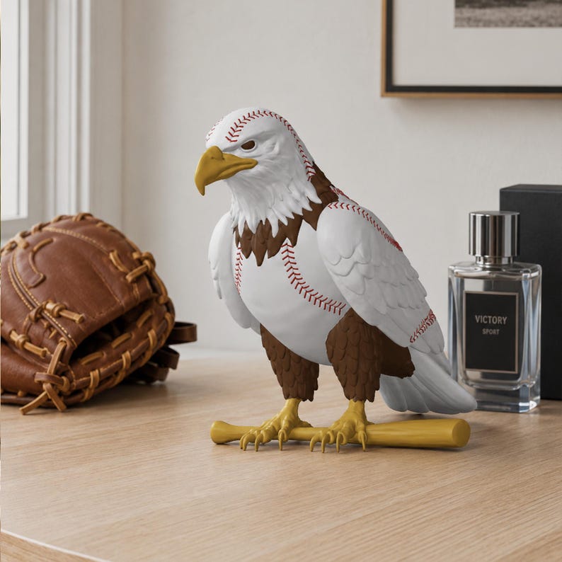 Baseball Eagle Statue | 250th Anniversary Eagle Mascot | Patriotic Bald ...