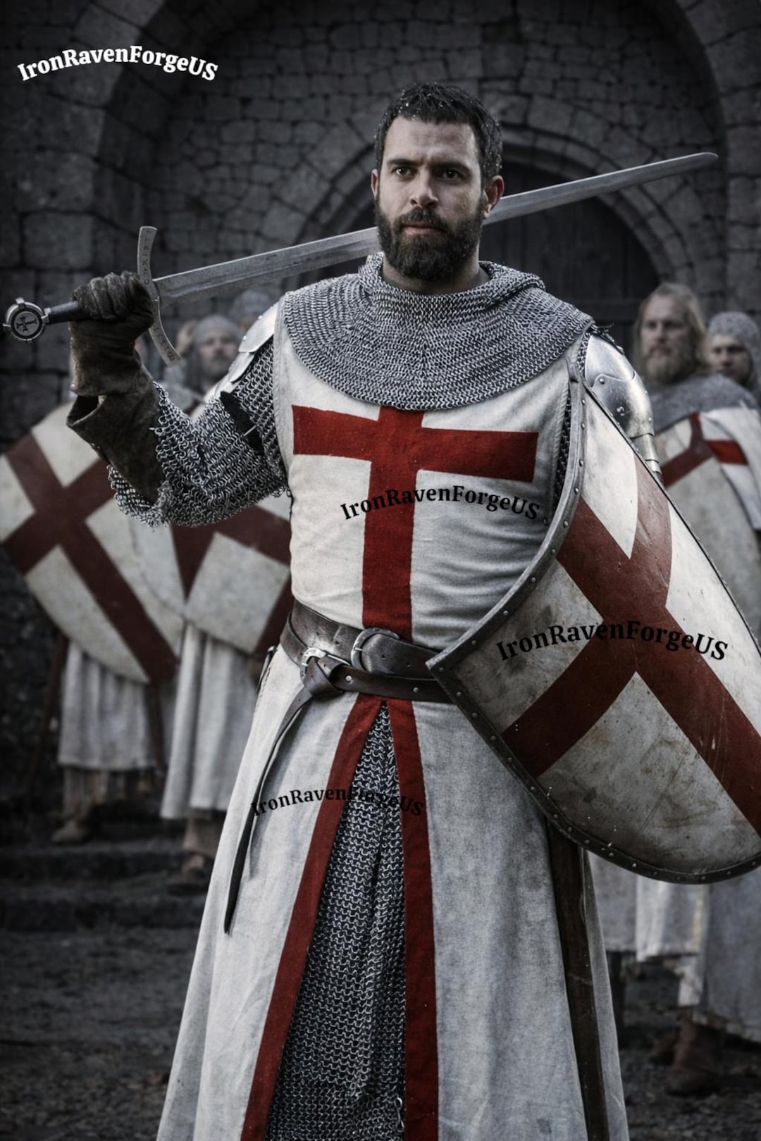 Medieval Knight Templar Crusader Armor | Handmade Chainmail Hauberk ...