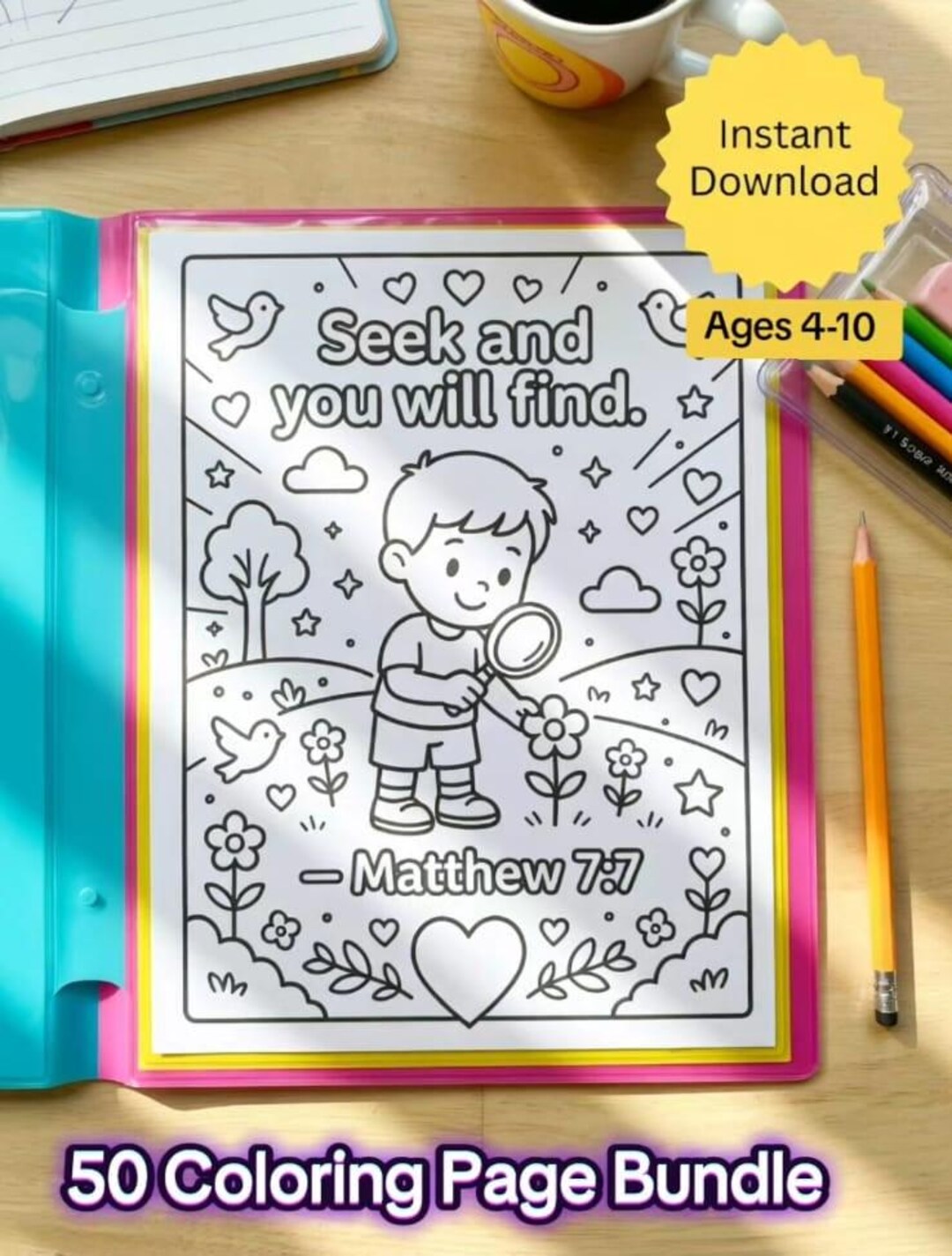 50 Kids Bible Verses Coloring Pages | Christian, Bible Study Printable ...