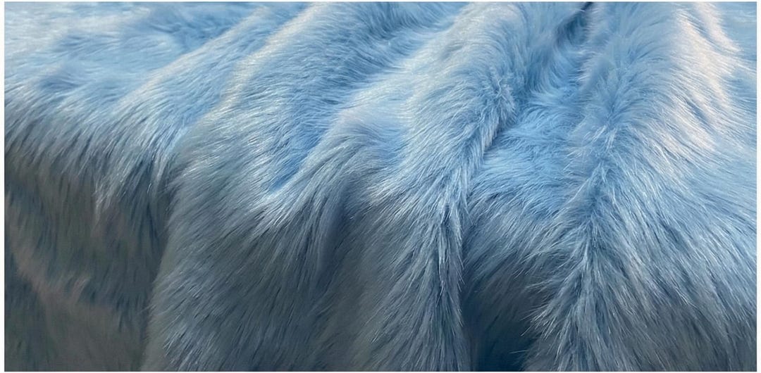 Baby Blue Shaggy Faux Fur Fabric – Long Pile, Costume & Decor - Etsy
