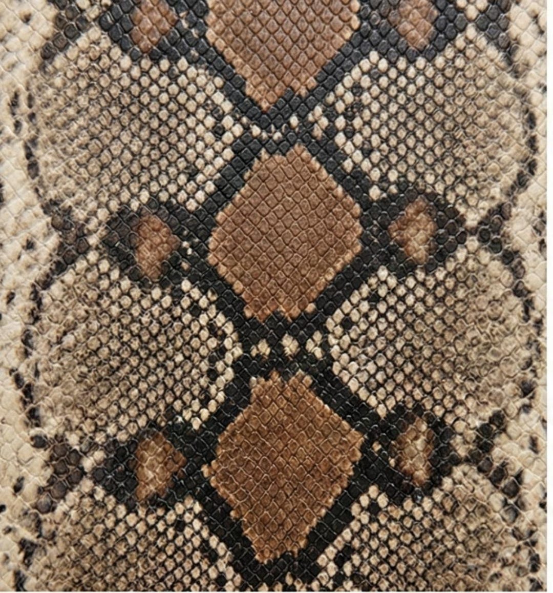 Embossed Snake Faux Leather Fabric for Bag Making, Soft Backed ...