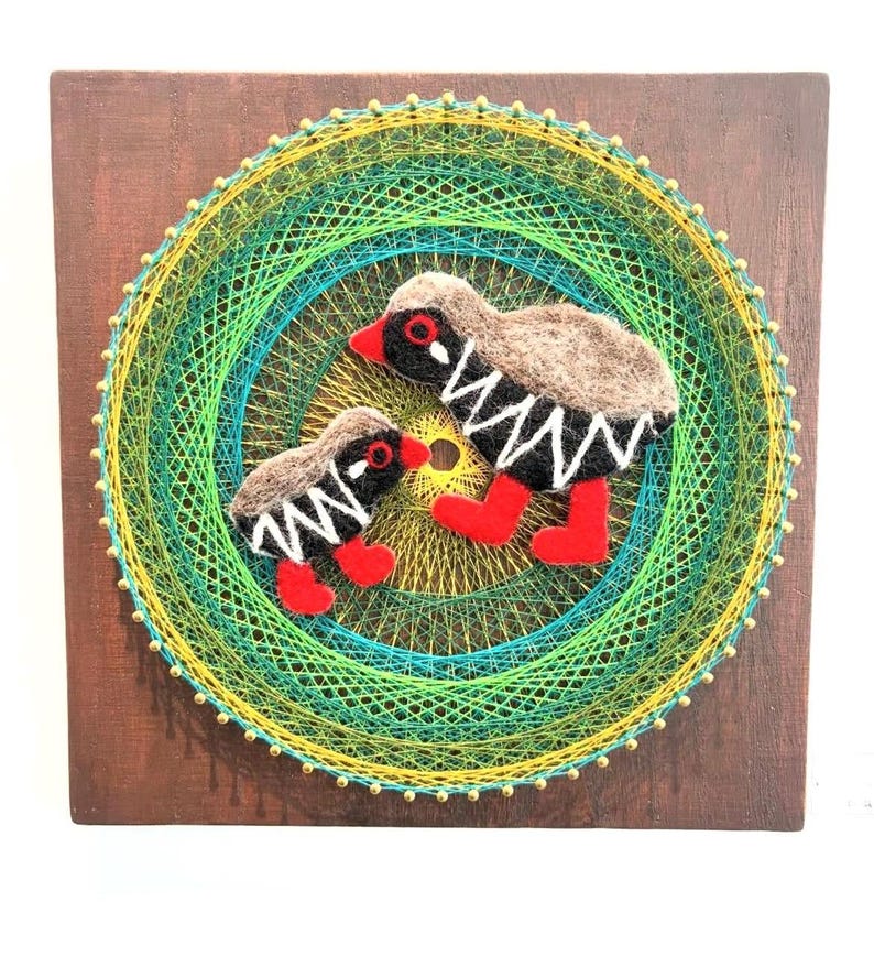 Handmade Yanbaru Kuina String Art – Okinawan Endemic Bird Fiber Art - Etsy