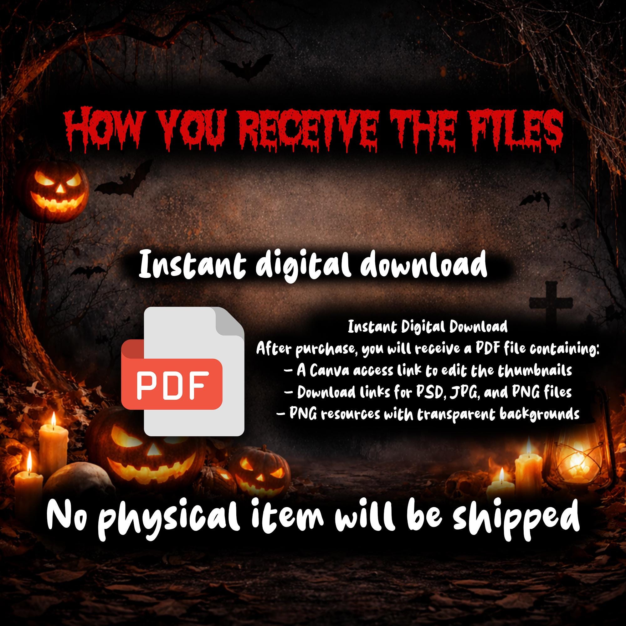 Horror Youtube Thumbnails for Story Games | Dark Scary Designs | Canva ...