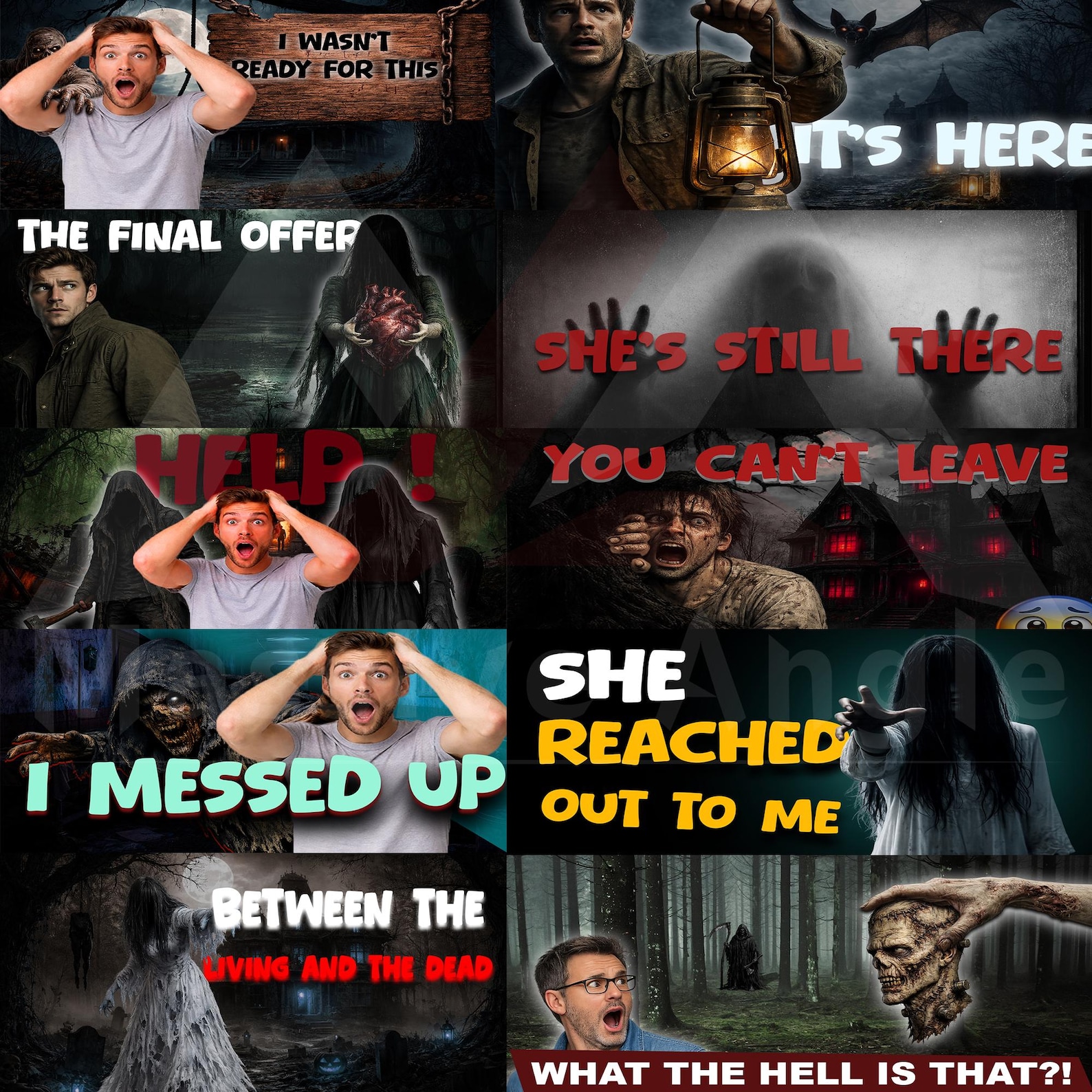 Horror Youtube Thumbnails for Story Games | Dark Scary Designs | Canva ...