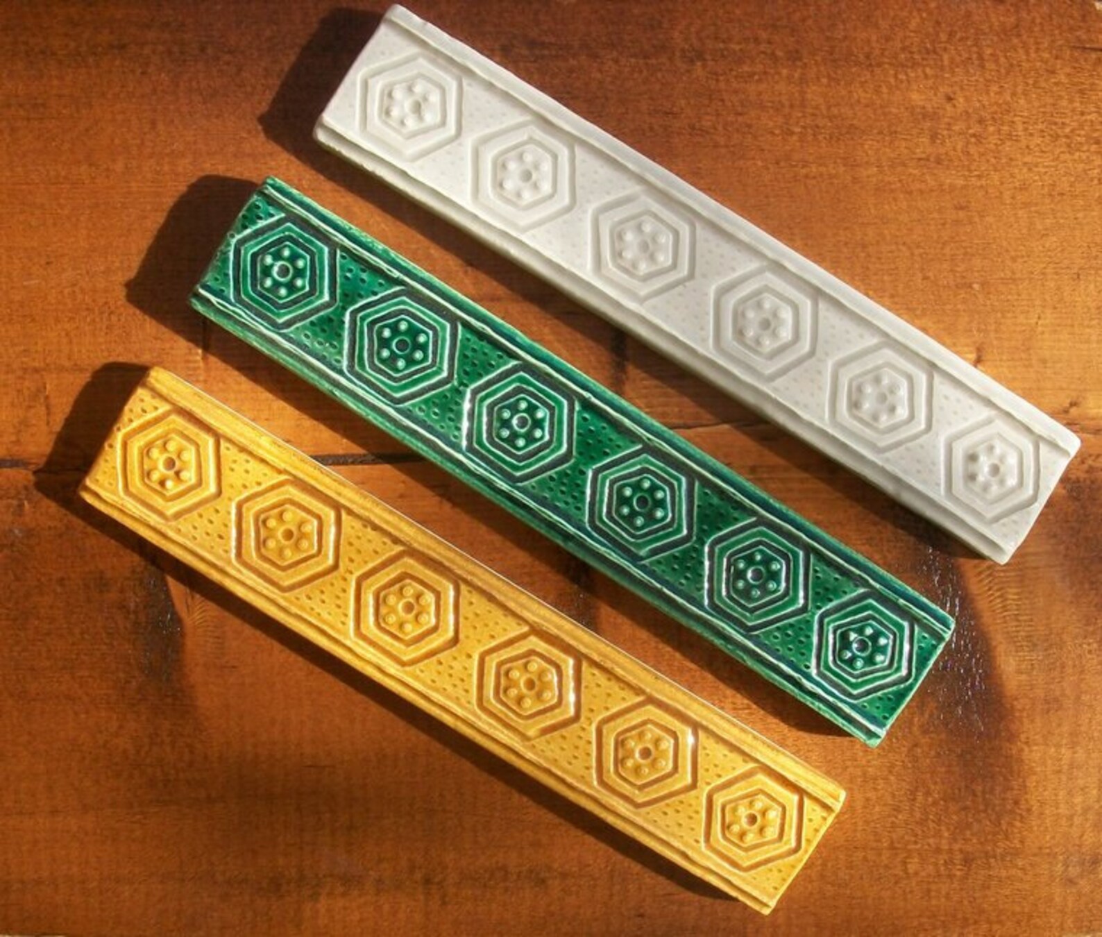 Ceramic Border Tile 1 x 6 Hexagon Border | Etsy