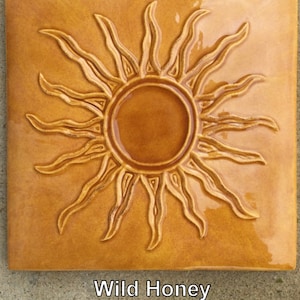 In Stock in Three Glazes -- 6x6 Sun Accent Tile, Kitchen Tile ...