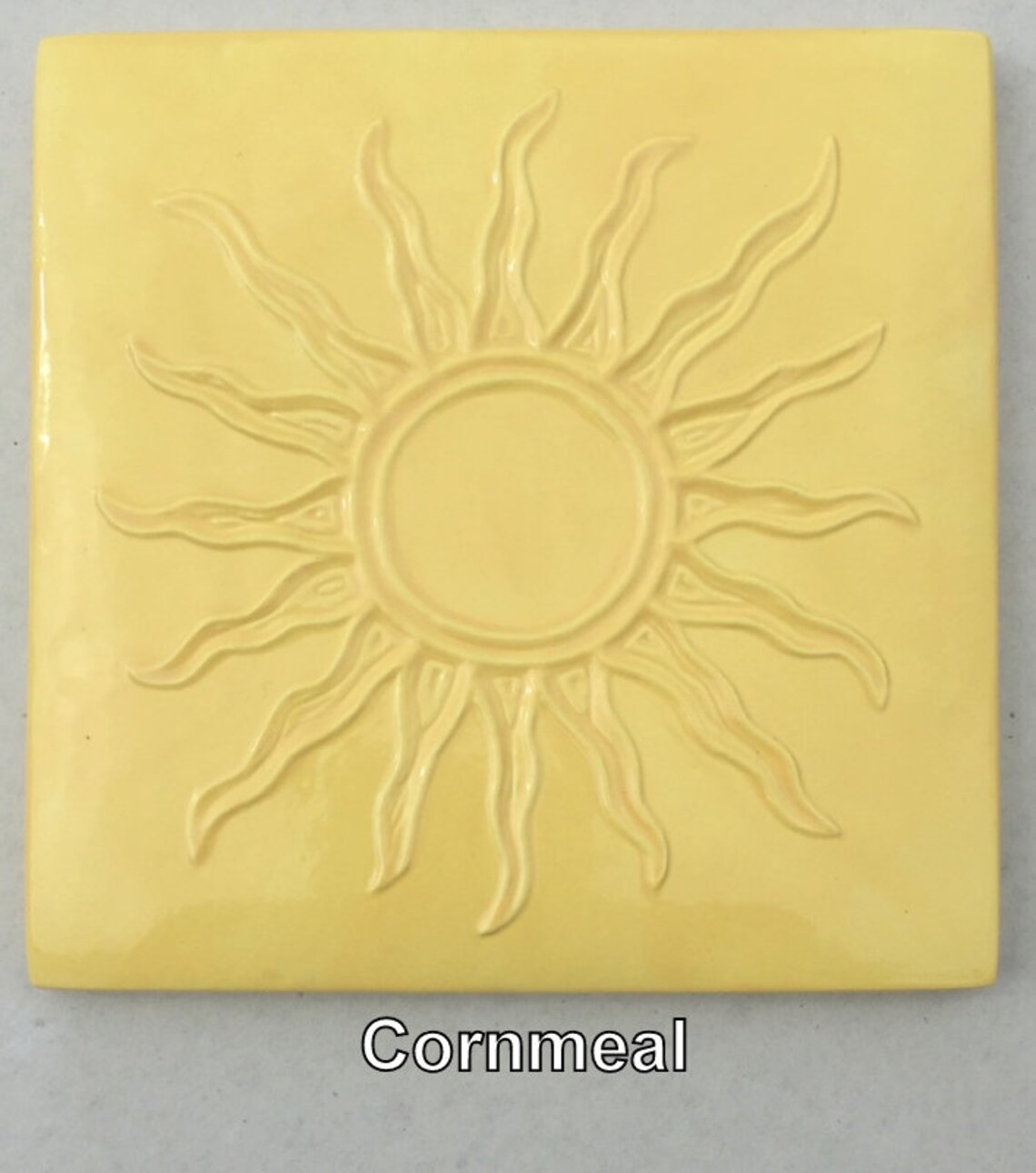 In Stock in Three Glazes 6x6 Sun Accent Tile Kitchen Tile - Etsy