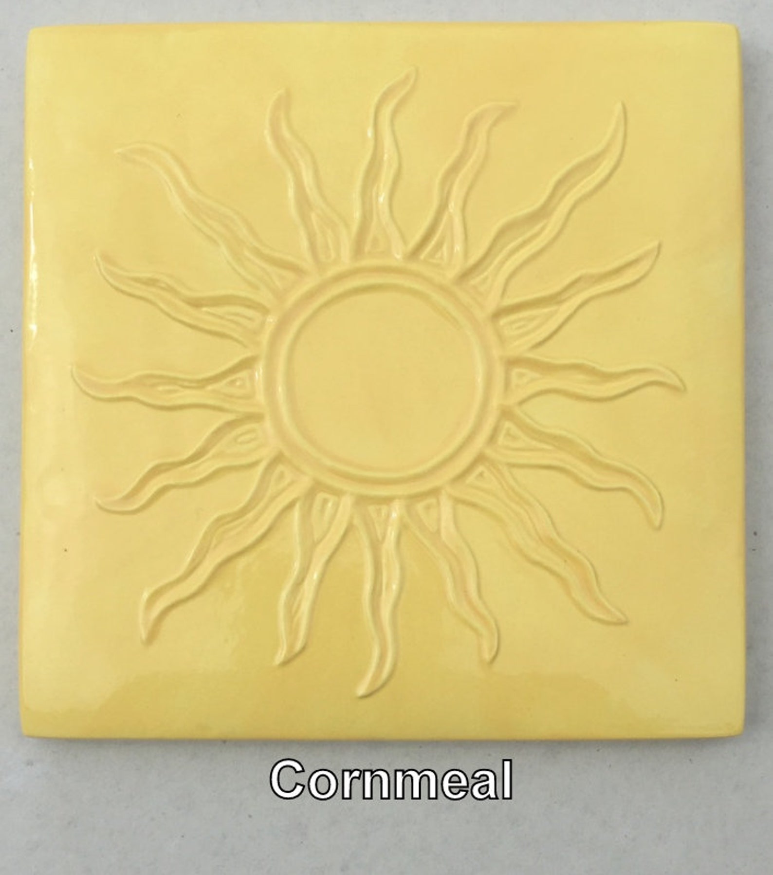In Stock in Three Glazes 6x6 Sun Accent Tile Kitchen Tile - Etsy