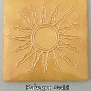In Stock in Three Glazes -- 6x6 Sun Accent Tile, Kitchen Tile ...