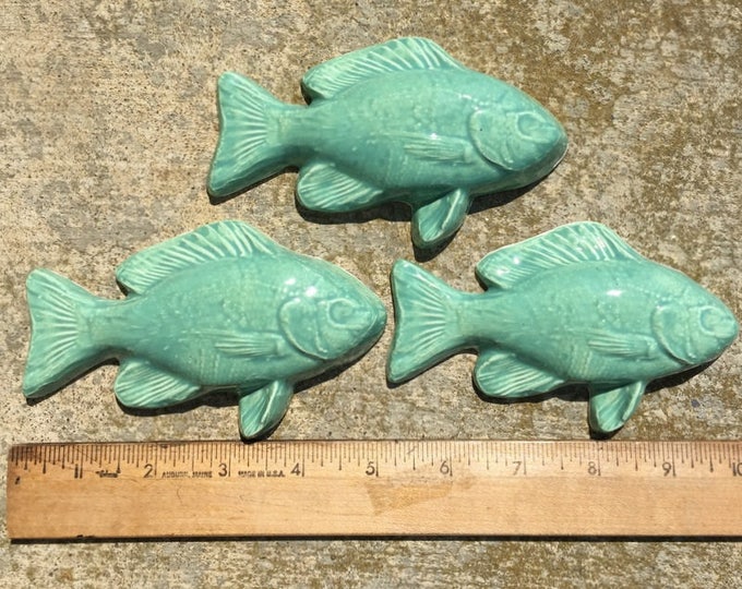 Ceramic Fish Tiles Set of 3 Medium Fish Swimming Right in - Etsy