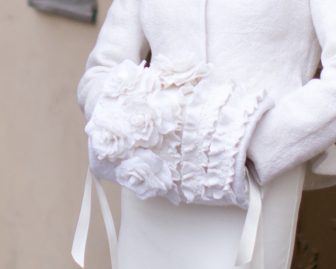 Felted Hand Muff Hand Warmer Muff Bridal Hand Muff - Etsy
