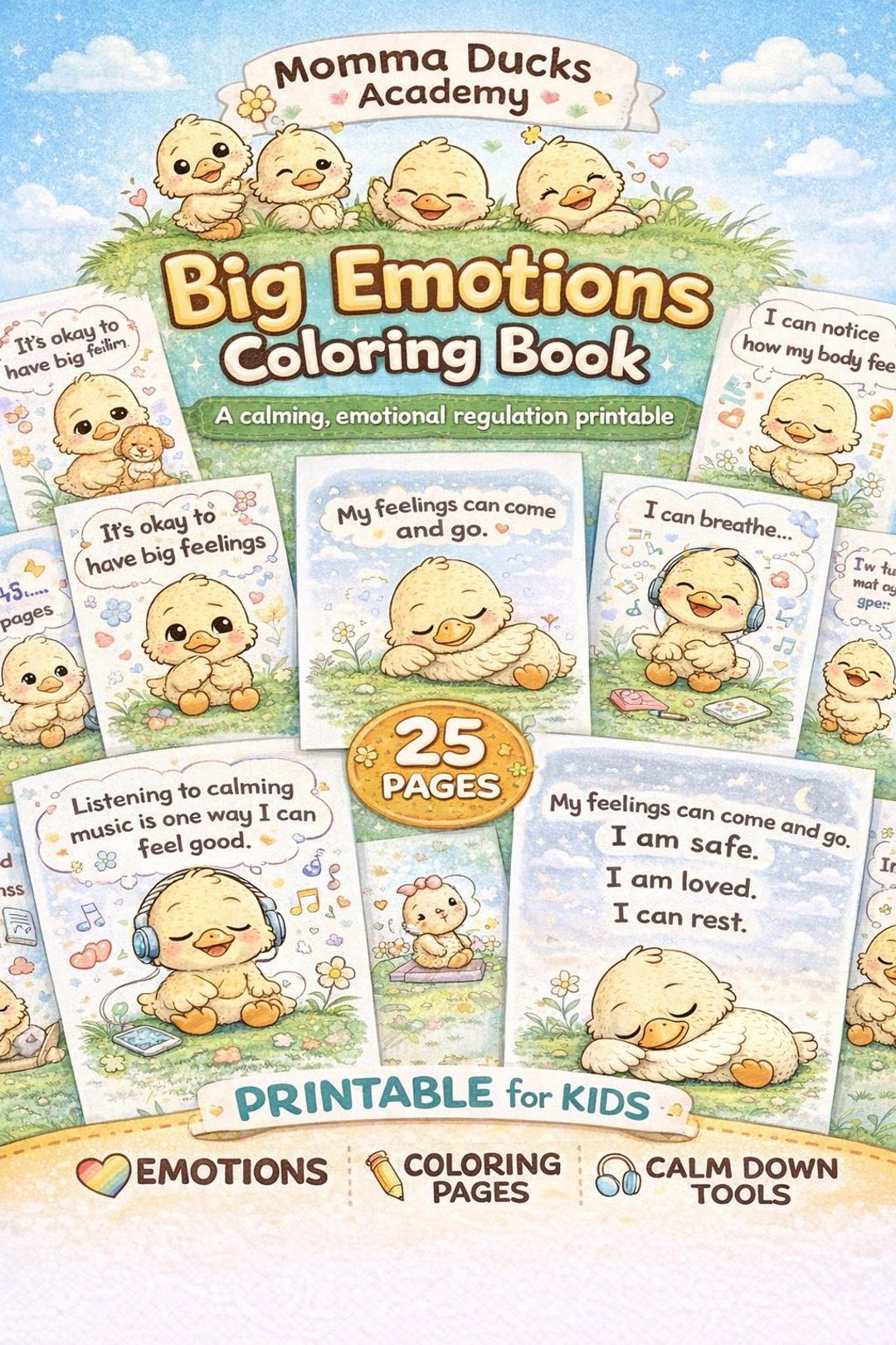Big Emotions Coloring Book for Kids | Self-regulation & Calm Down ...
