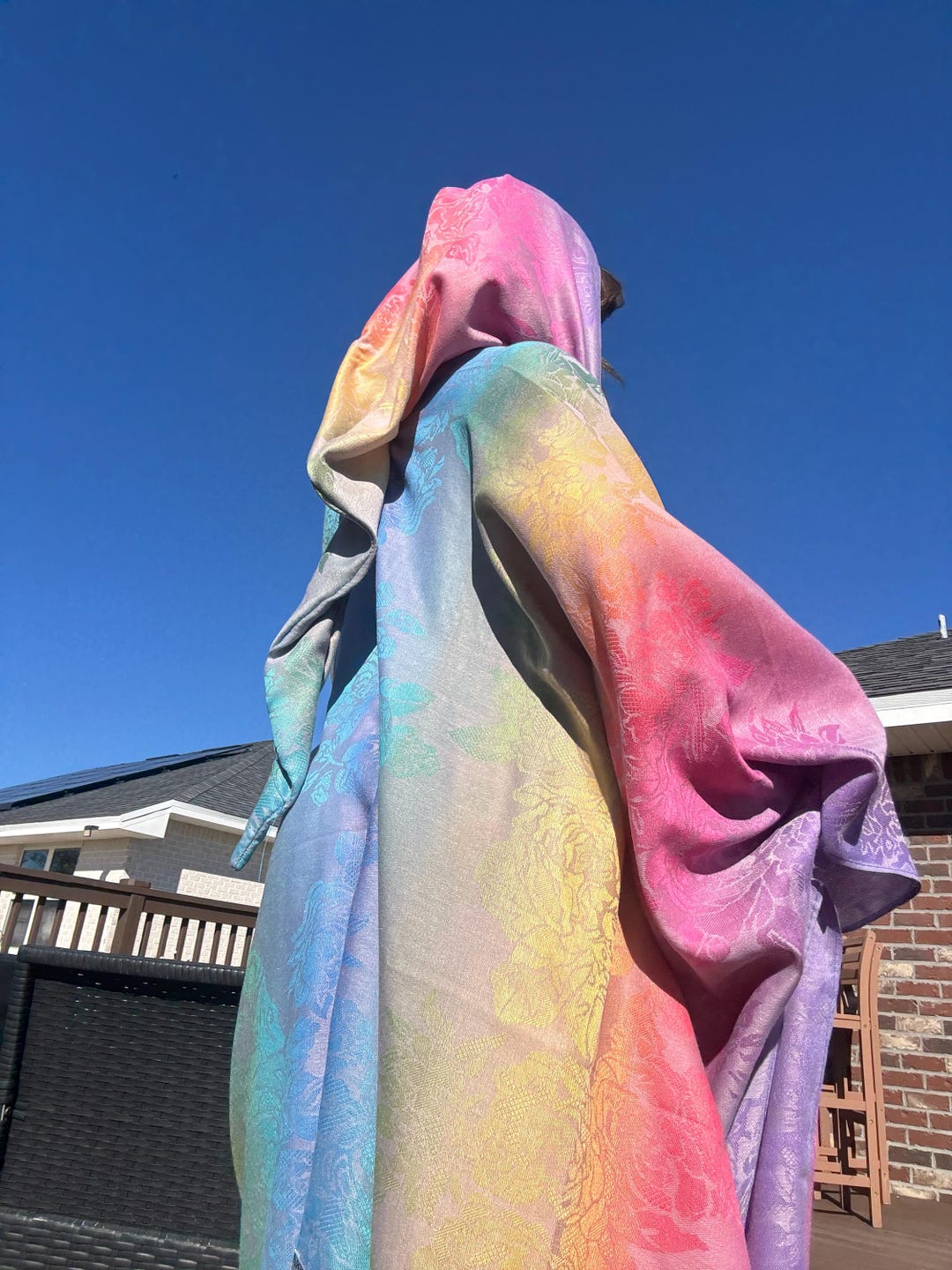 Rainbow Pashmina Hippie Fairy Robe | 1 of 1 | Upcycled Festival ...