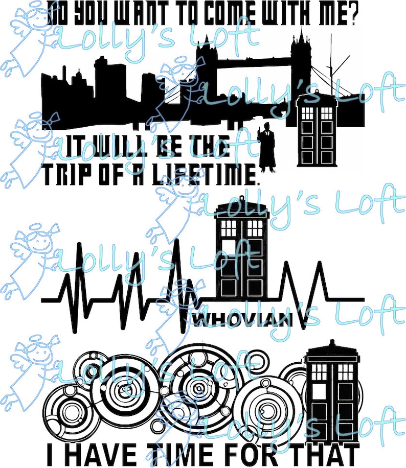 Dr Who Whovian SVG EPS Cut File for Silhouette - Etsy