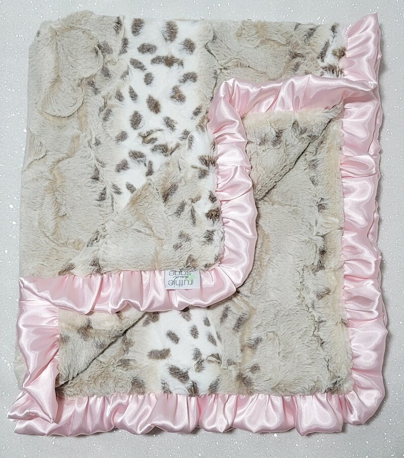 Minky Blanket Faux Fur Throw Pink Ruffle Baby Girl Blanket - Etsy