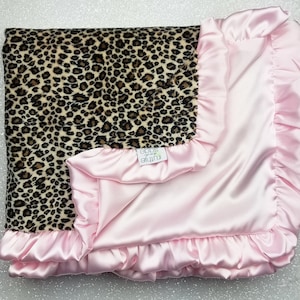 Minky Blanket, Adult Minky, Baby Girl Gift, Pink Satin, Ruffle Blanket ...