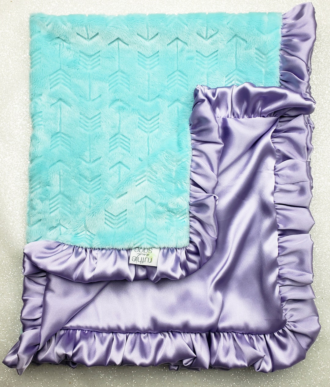 Baby Girl, Minky Blanket, Baby Minky Blanket, Lavender and Aqua, Frozen ...