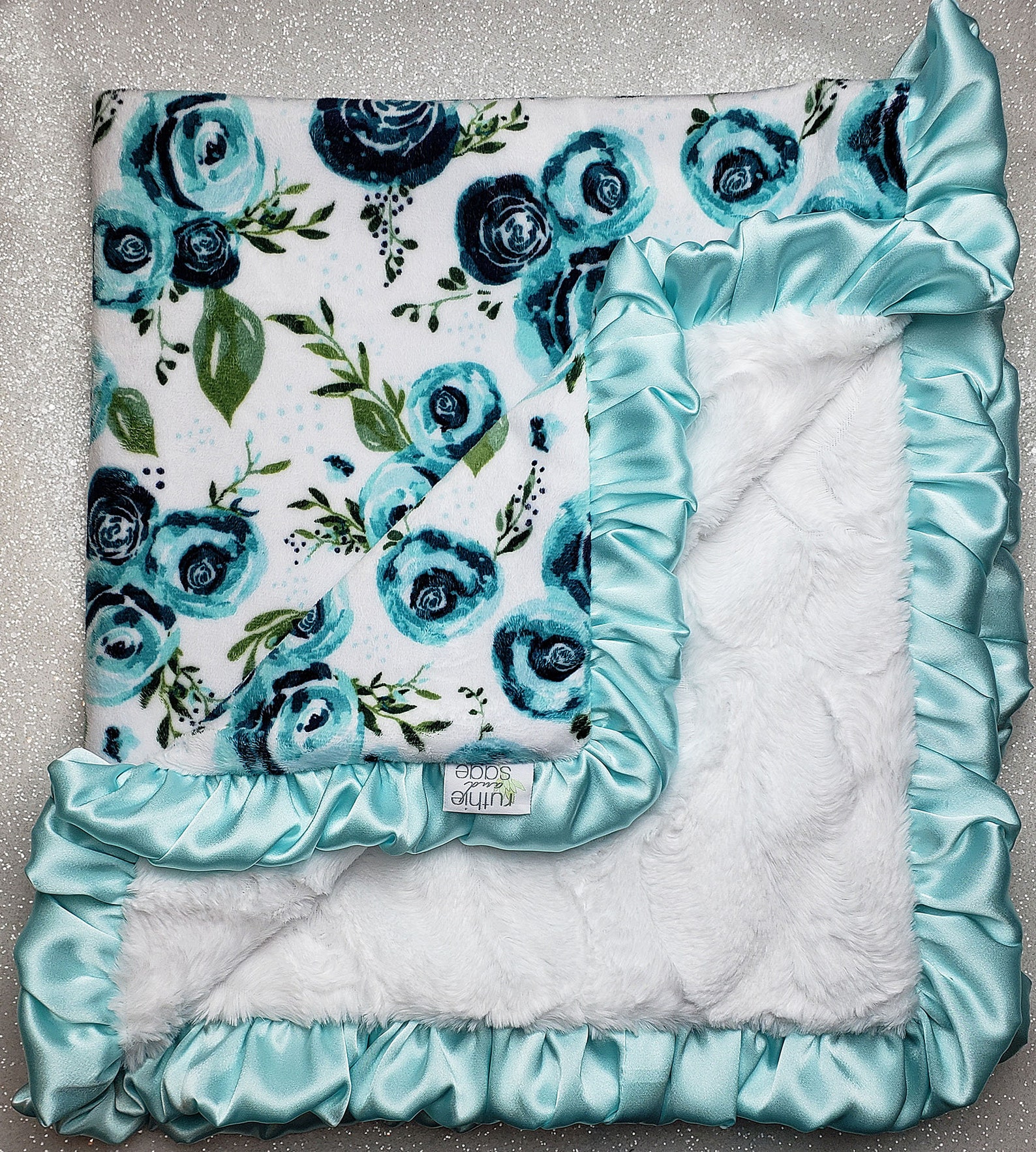 Minky Blanket Baby Girl Blanket Baby Gift Floral Blanket - Etsy