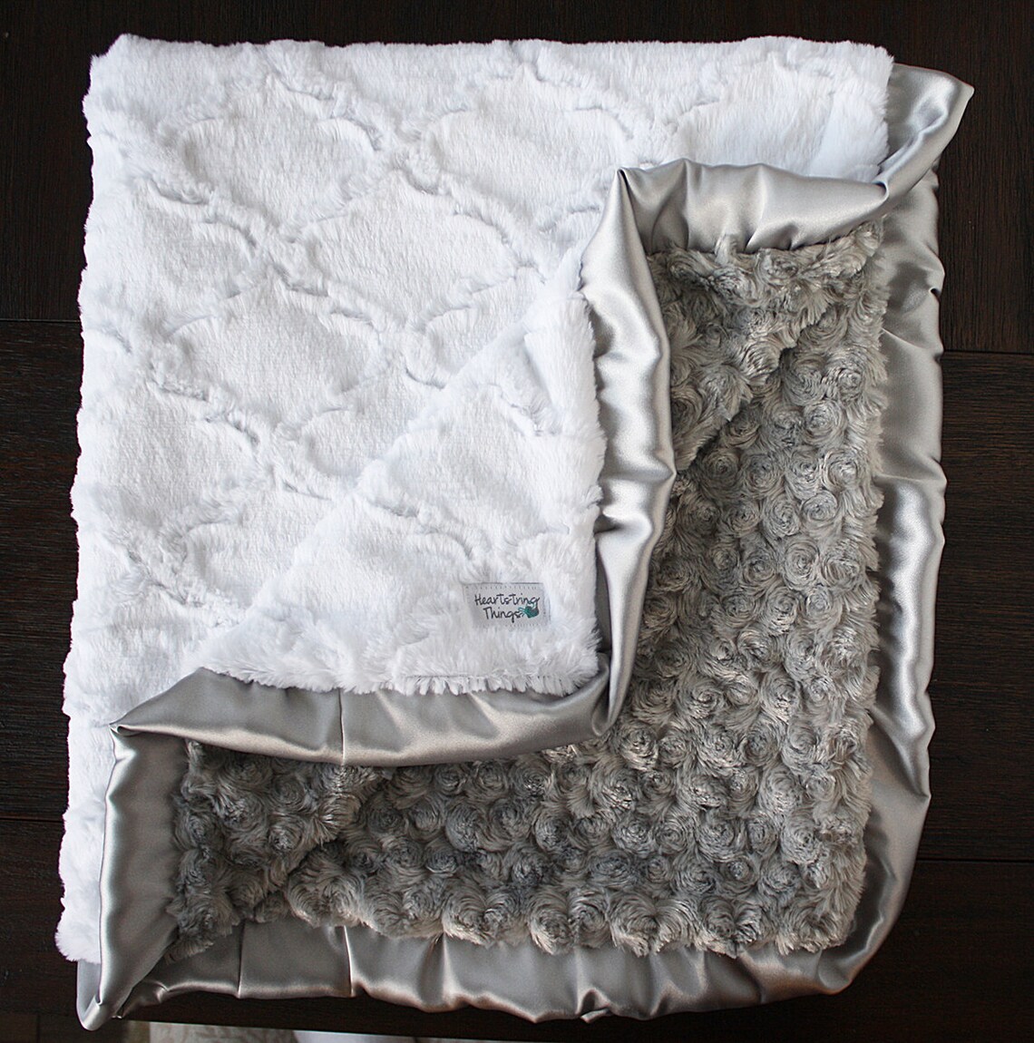 Minky Blanket Baby Girl Blanket for Girl Pink and White - Etsy